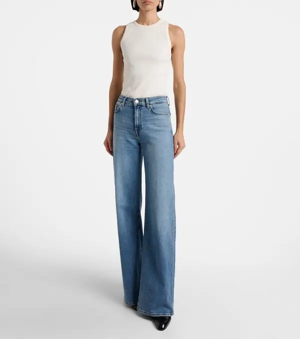7 For All Mankind Lotta High-rise Wide-leg Jeans