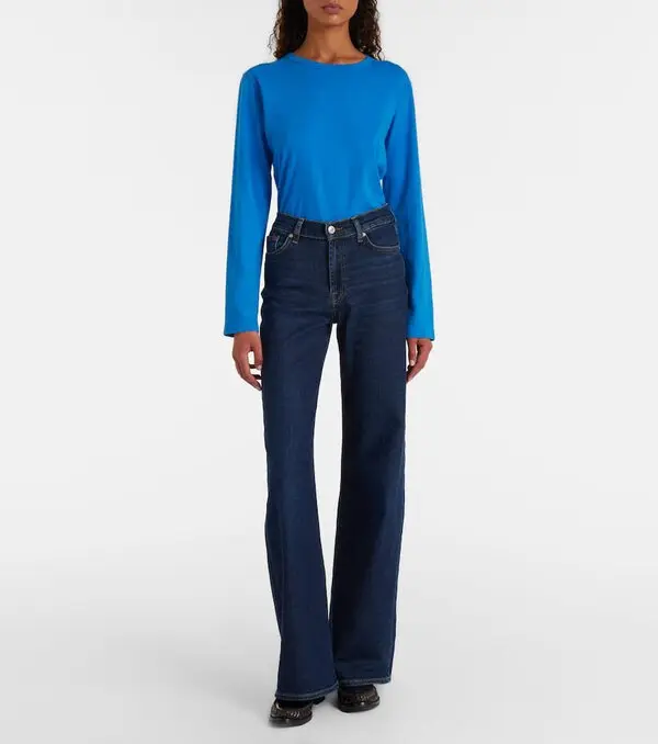7 For All Mankind Lotta High-rise Wide-leg Jeans