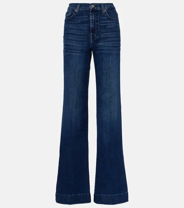 7 For All Mankind Modern Dojo High-rise Flared Jeans - Blue