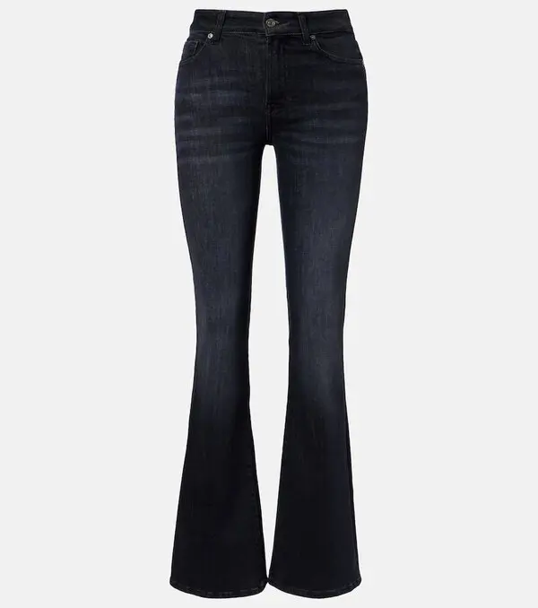 7 For All Mankind Leggy Bootcut Jeans - Black