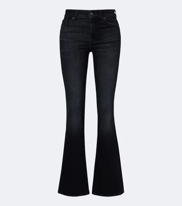 7 For All Mankind Leggy Bootcut Jeans - Black