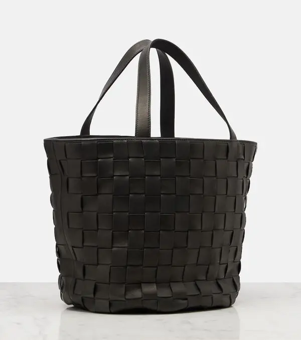 THE ROW Sisal Woven Leather Tote