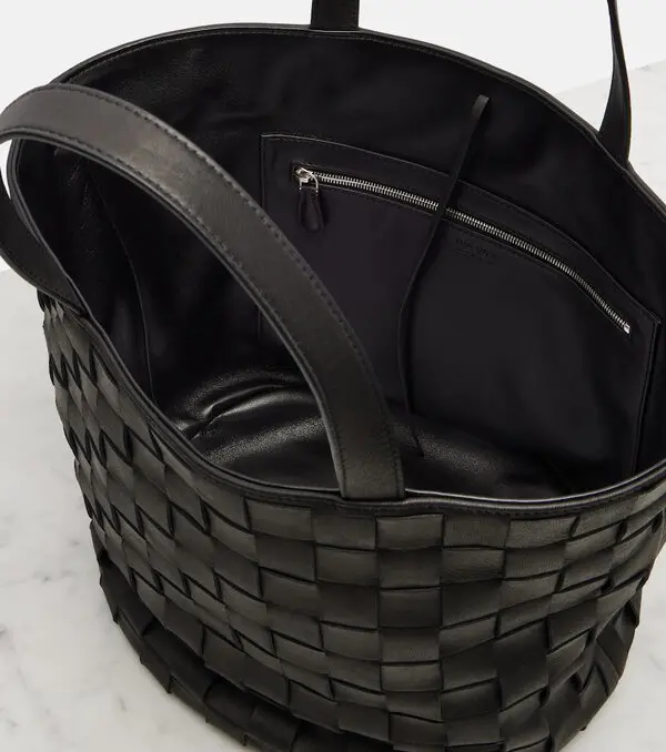 THE ROW Sisal Woven Leather Tote