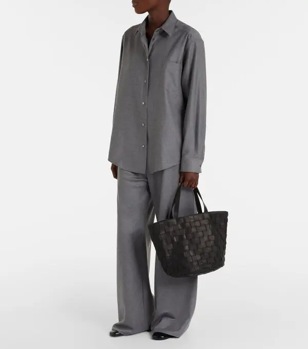 THE ROW Sisal Woven Leather Tote