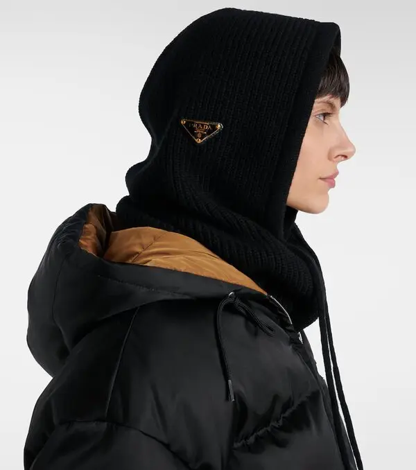Prada Ribbed-knit Wool And Cashmere Ski Mask