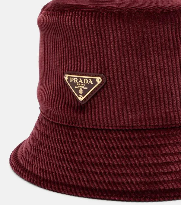 Prada Cotton Corduroy Bucket Hat