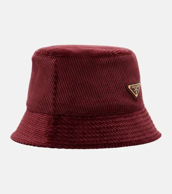 Prada Cotton Corduroy Bucket Hat