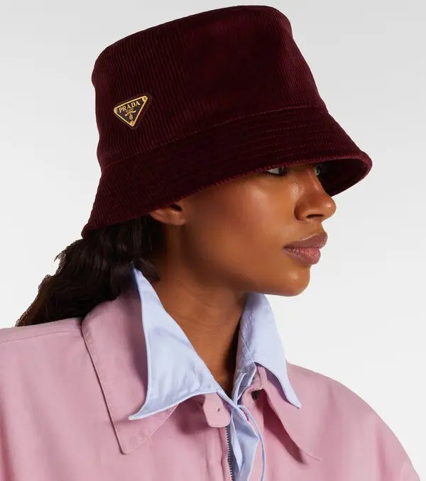 Prada Cotton Corduroy Bucket Hat