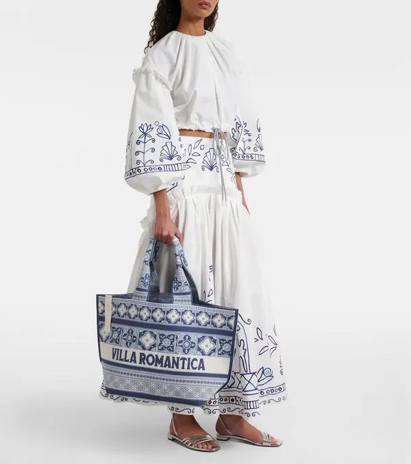 ALEMAIS Alémais Villa Romantica Maxi Tote Bag - Blue