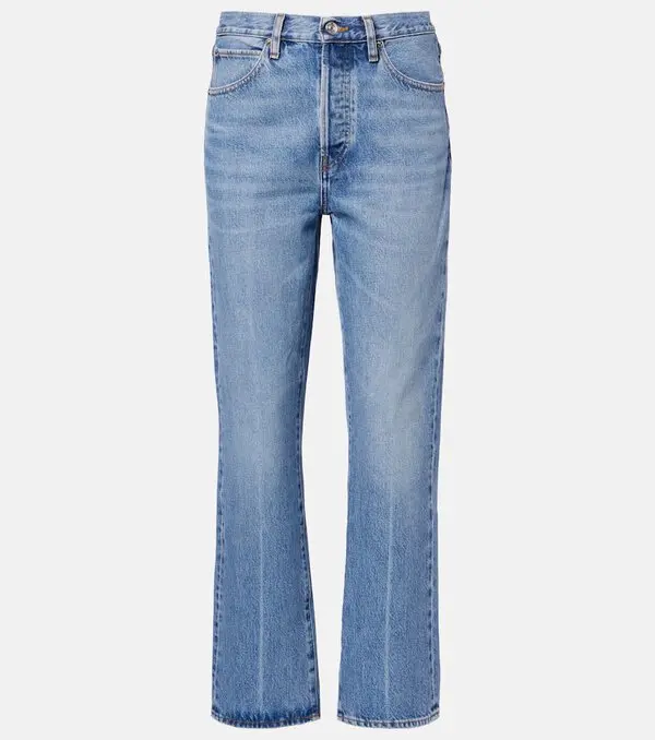 FRAME Vertical Crop Straight Jeans