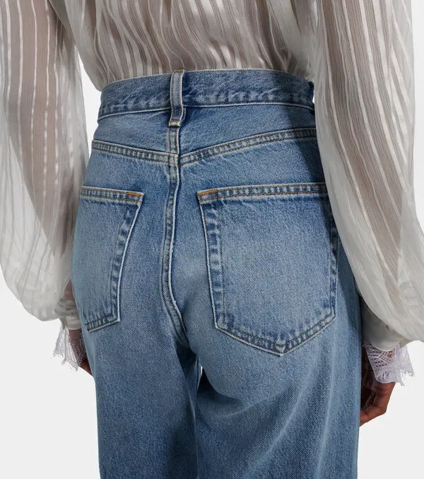 FRAME Vertical Crop Straight Jeans