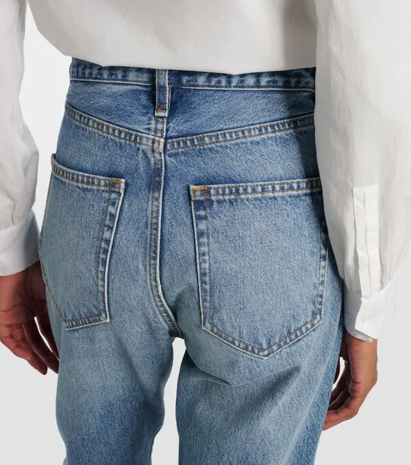 FRAME Vertical High-rise Straight Jeans - Blue