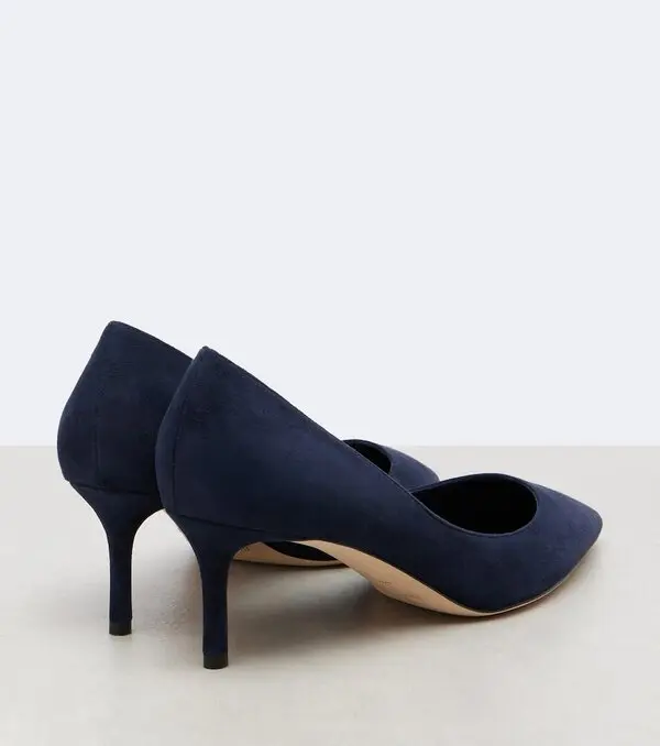 JIMMY CHOO Romy 60 Suede Pointed Toe Pumps - Blue