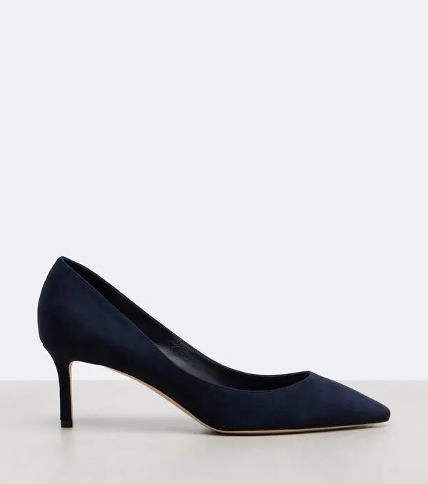 JIMMY CHOO Romy 60 Suede Pointed Toe Pumps - Blue
