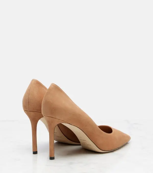 JIMMY CHOO Romy 85 Suede Pumps - Brown