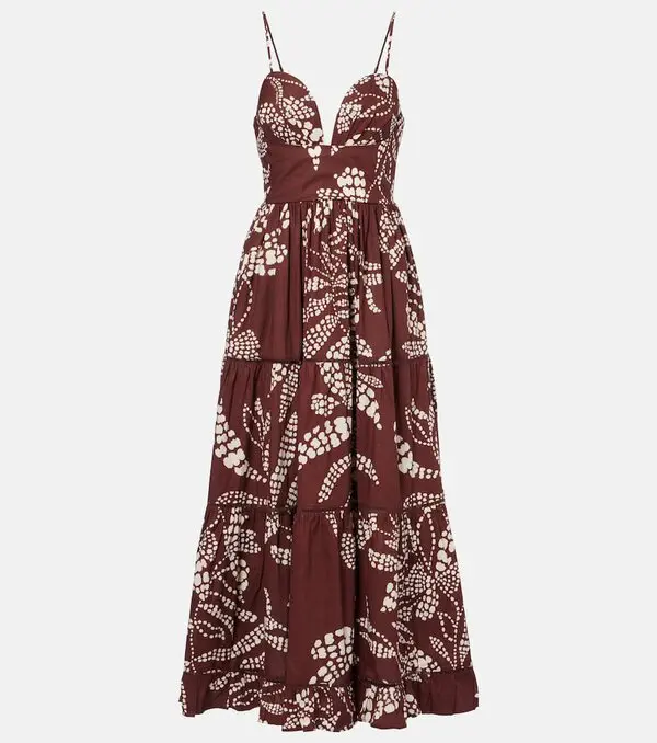 Poupette St Barth Milena Printed Maxi Dress - Brown