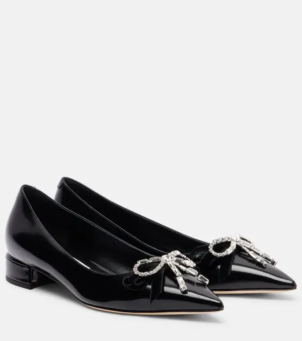 JIMMY CHOO Auria Ballet Flats - Black
