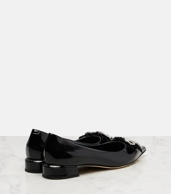 JIMMY CHOO Auria Ballet Flats - Black