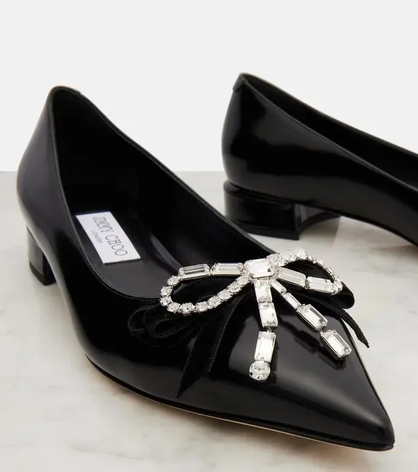 JIMMY CHOO Auria Ballet Flats - Black