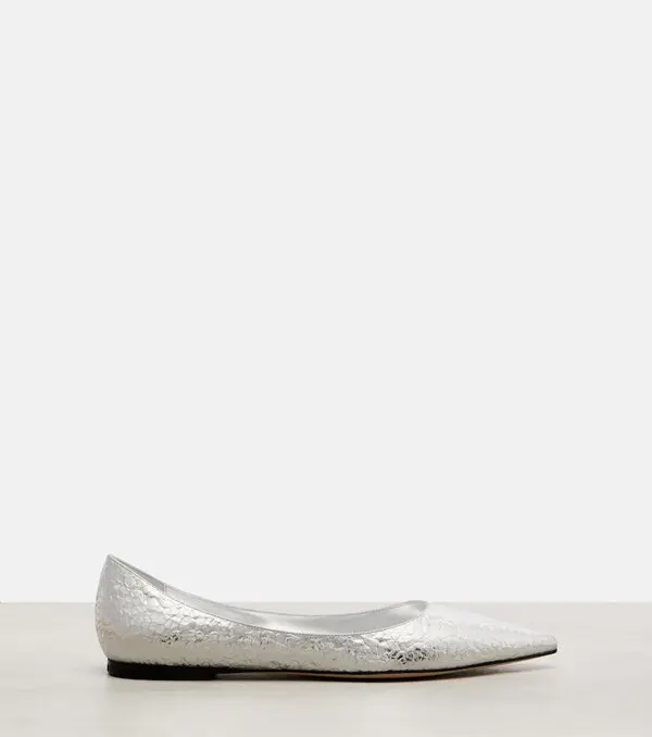 JIMMY CHOO Love Ballet Flats - Silver