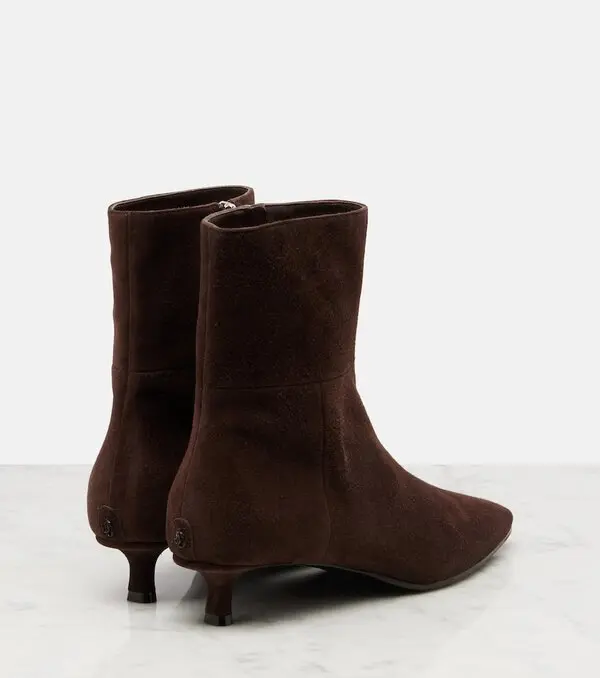 JIMMY CHOO Lory 35 Suede Ankle Boots - Brown