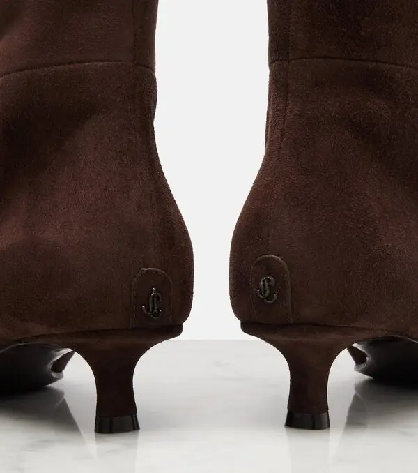 JIMMY CHOO Lory 35 Suede Ankle Boots - Brown