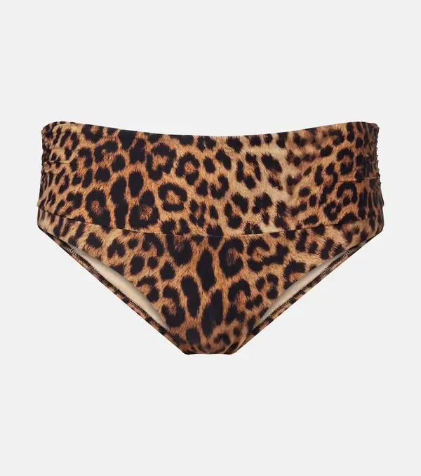 Melissa Odabash Bel Air Leopard-print Bikini Bottoms - Brown