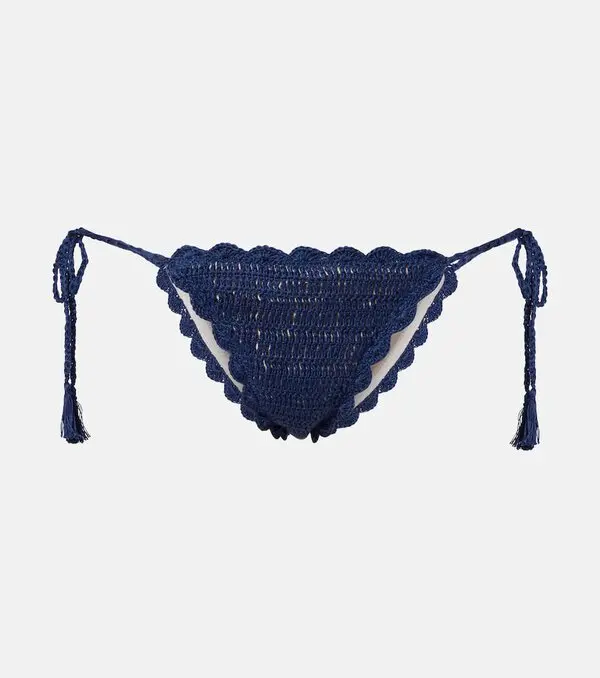 Anna Kosturova Crochet Bikini Bottom - Blue