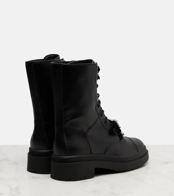 JIMMY CHOO Averi Bow-detail Leather Boots