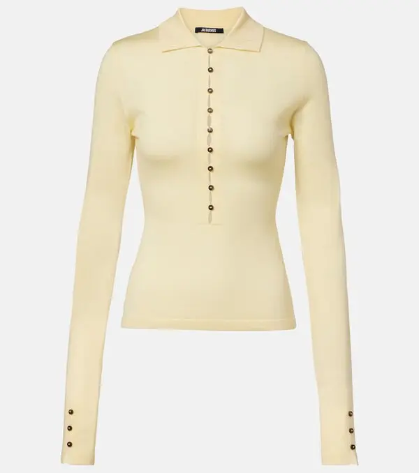 Jacquemus Wool Polo Sweater - Yellow