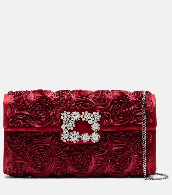 ROGER VIVIER Rose Vivier Embellished Clutch