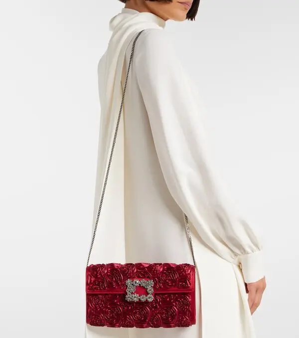 ROGER VIVIER Rose Vivier Embellished Clutch