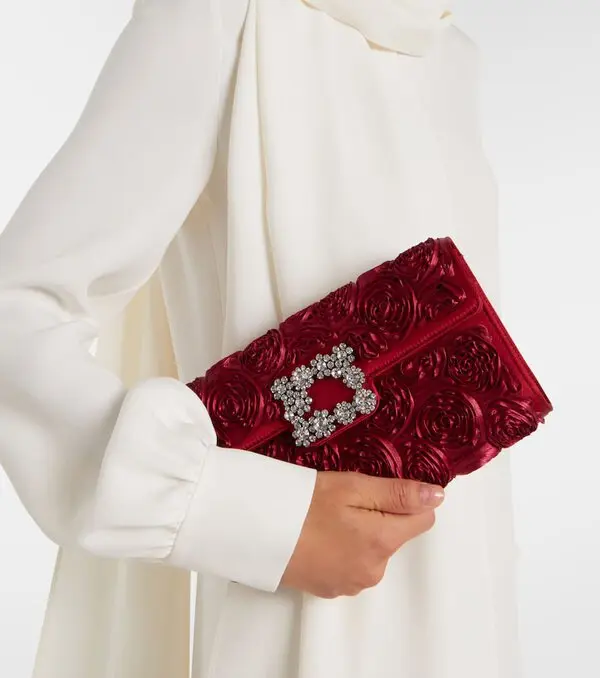 ROGER VIVIER Rose Vivier Embellished Clutch