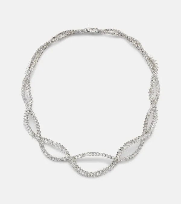 Yeprem 18kt White Gold And Diamond Necklace - Silver