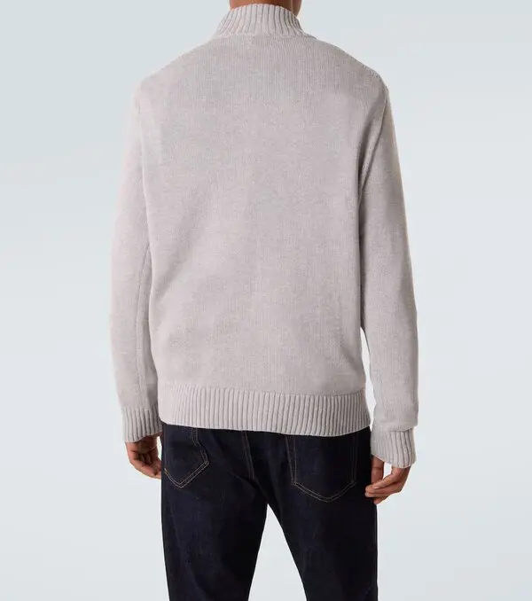 Polo Ralph Lauren Cotton Quarter Zip Sweater - Grey