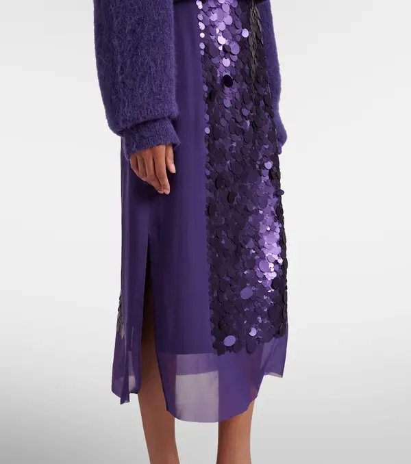 JOSEPH Cambo Sequined Midi Skirt