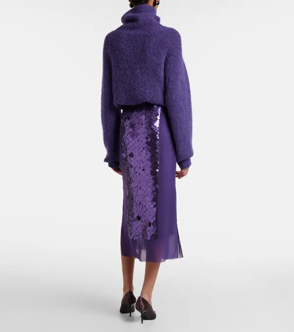 JOSEPH Cambo Sequined Midi Skirt