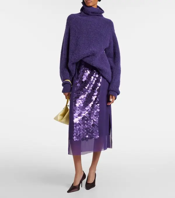 JOSEPH Cambo Sequined Midi Skirt