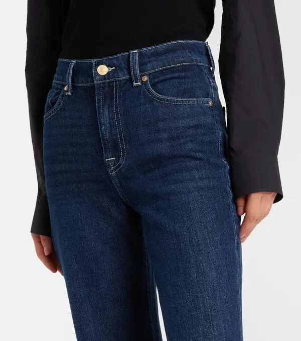 7 For All Mankind High-waisted Flared Jeans - Blue