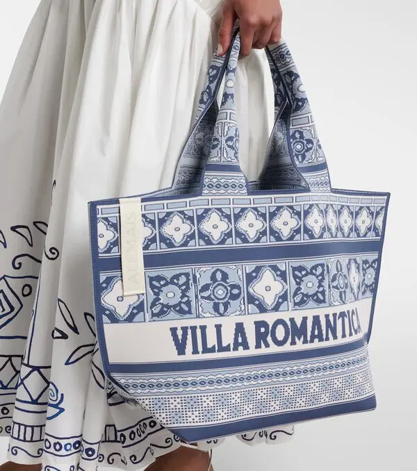 ALEMAIS Villa Romantica Maxi Tote Bag - Blue