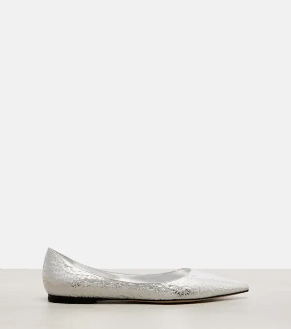 JIMMY CHOO Love Ballet Flats - Silver