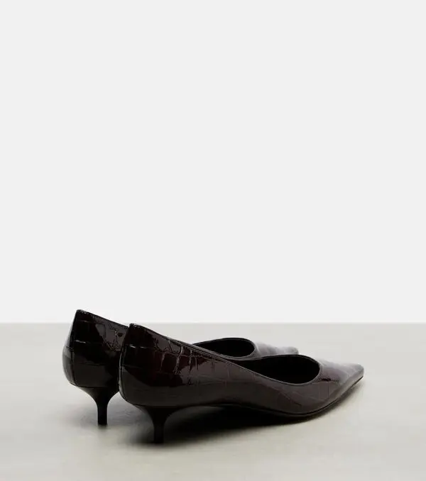 JIMMY CHOO Amelia 35 Croc-effect Leather Pumps