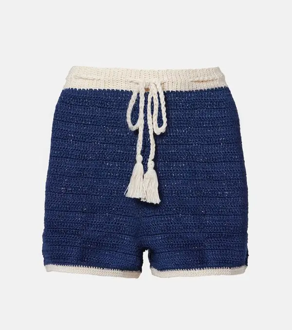 Anna Kosturova Crochet Cotton Shorts