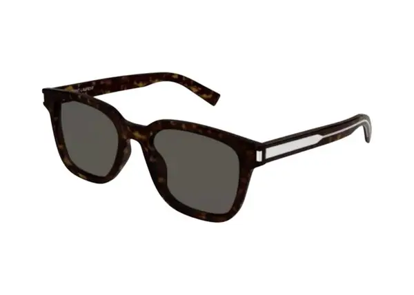 Saint Laurent Square Frame Sunglasses - Havana Crystal/grey (sl/711
