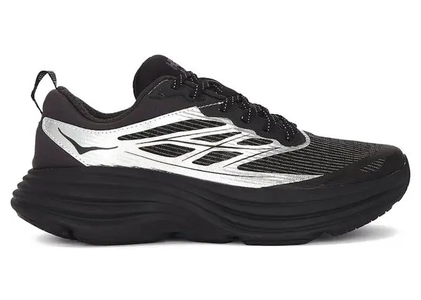 Hoka One One Bondi Caged Sneakers - Silver/black