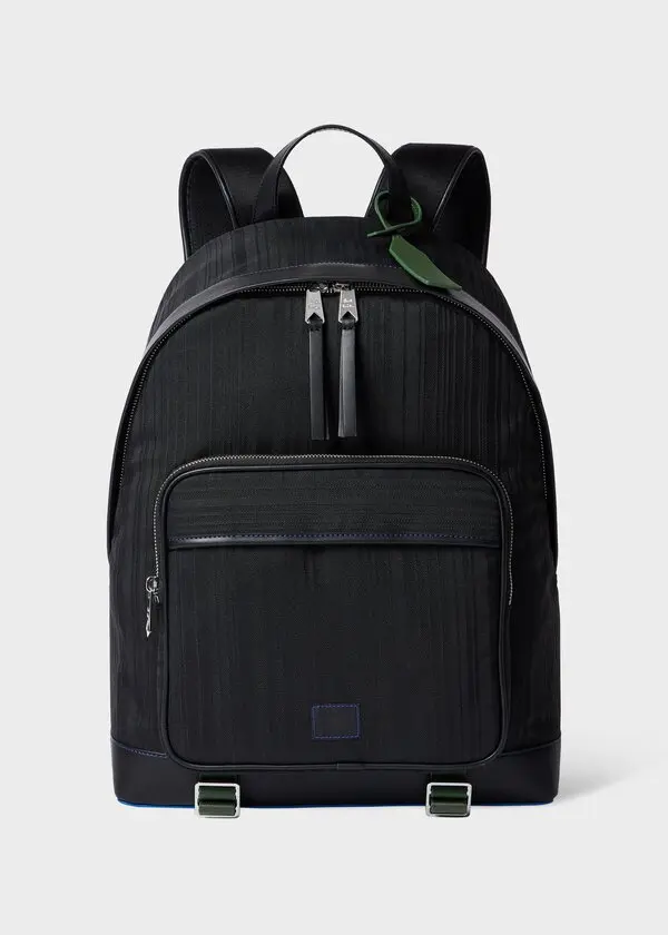 Paul Smith Mini Shadow Stripe Backpack - Black