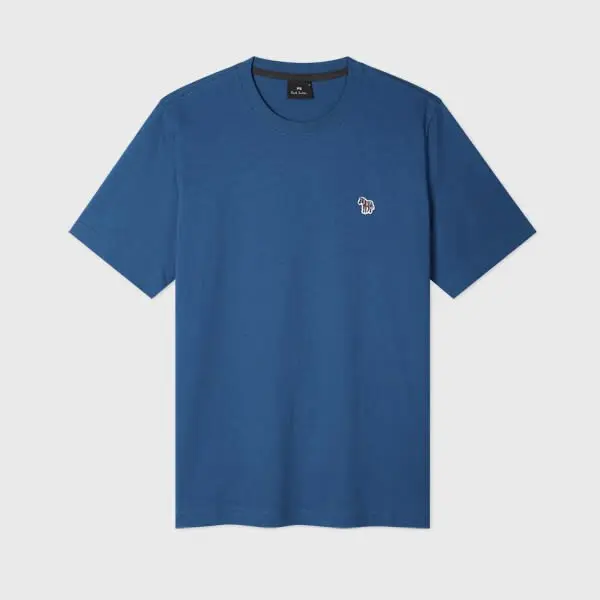 Paul Smith Mid Organic Cotton Zebra Logo T-shirt - Blue
