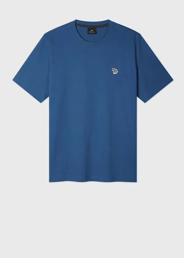 Paul Smith Mid Organic Cotton Zebra Logo T-shirt - Blue
