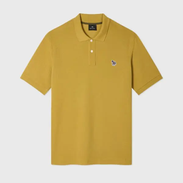 Paul Smith Organic Cotton Zebra Polo Shirt - Yellow