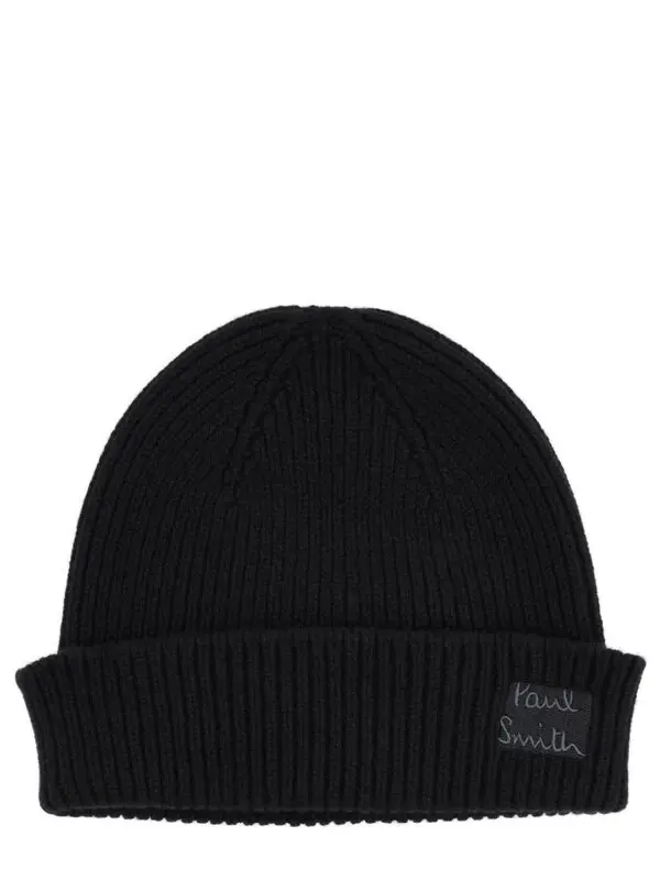 Paul Smith Cashmere And Merino Wool Cap - Black